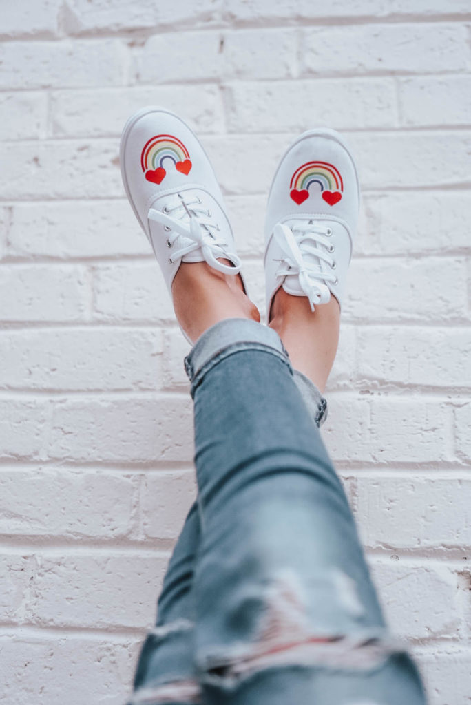 Trendy Canvas Shoes With Heat Transfer Vinyl - Kayla Makes