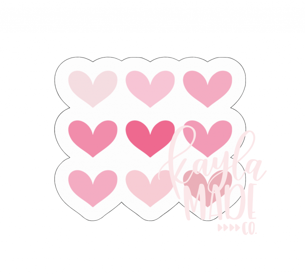 Heart Grid Sticker - Kayla Makes