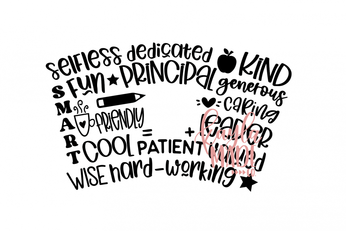 Principal Appreciation Wrap SVG/PNG (pre-sized for Venti) - Kayla Makes