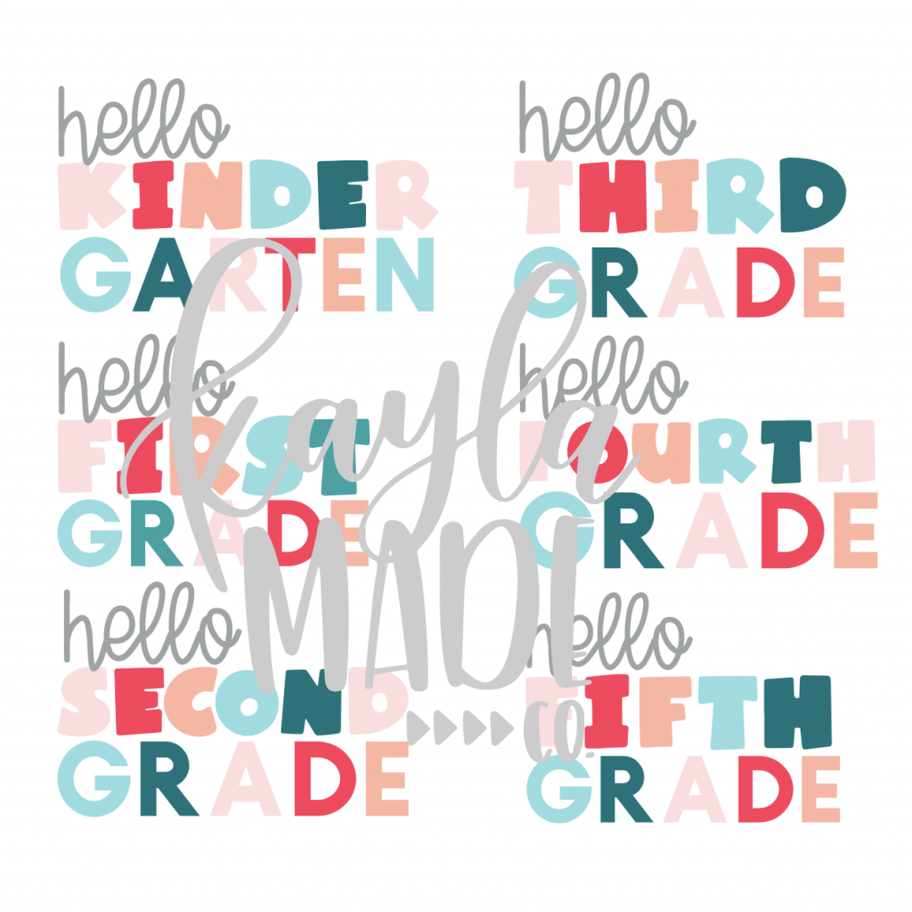 Elementary School Grades SVG Bundle - Kayla Makes