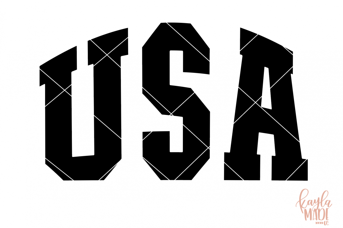 USA Varsity Style SVG/PNG - Kayla Makes