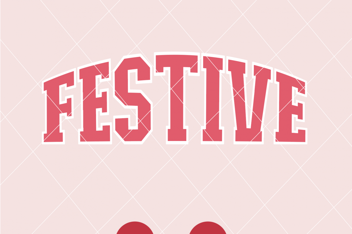 Festive Varsity Version 2 SVG/PNG - Kayla Makes