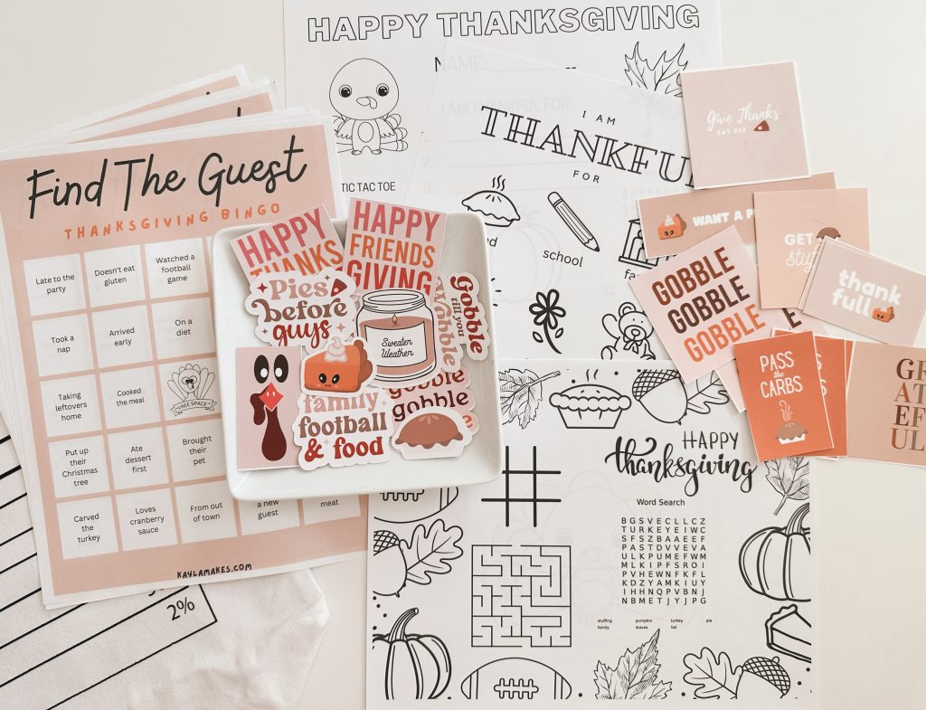 Printable Thanksgiving Bundle - Kayla Makes