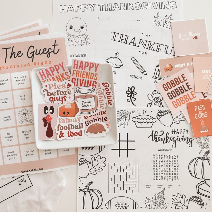 Printable Thanksgiving Bundle - Kayla Makes