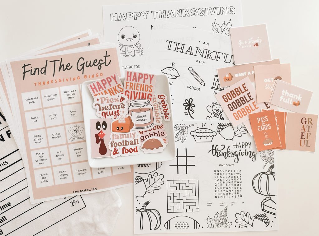 Printable Thanksgiving Bundle - Kayla Makes