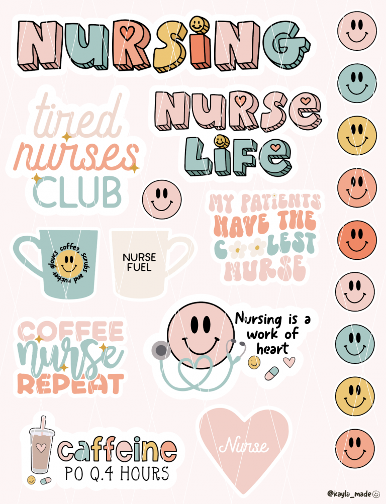 Nurse Sticker Set - Kayla Makes