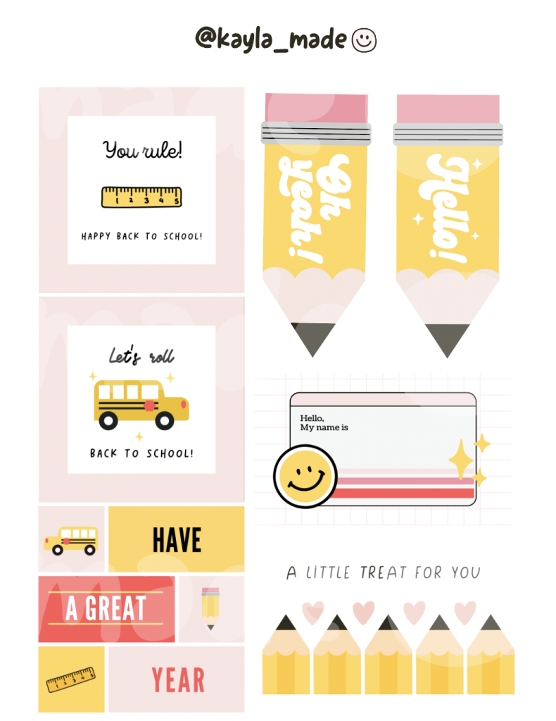 Back To School Tags and Flags Bundle - Kayla Makes