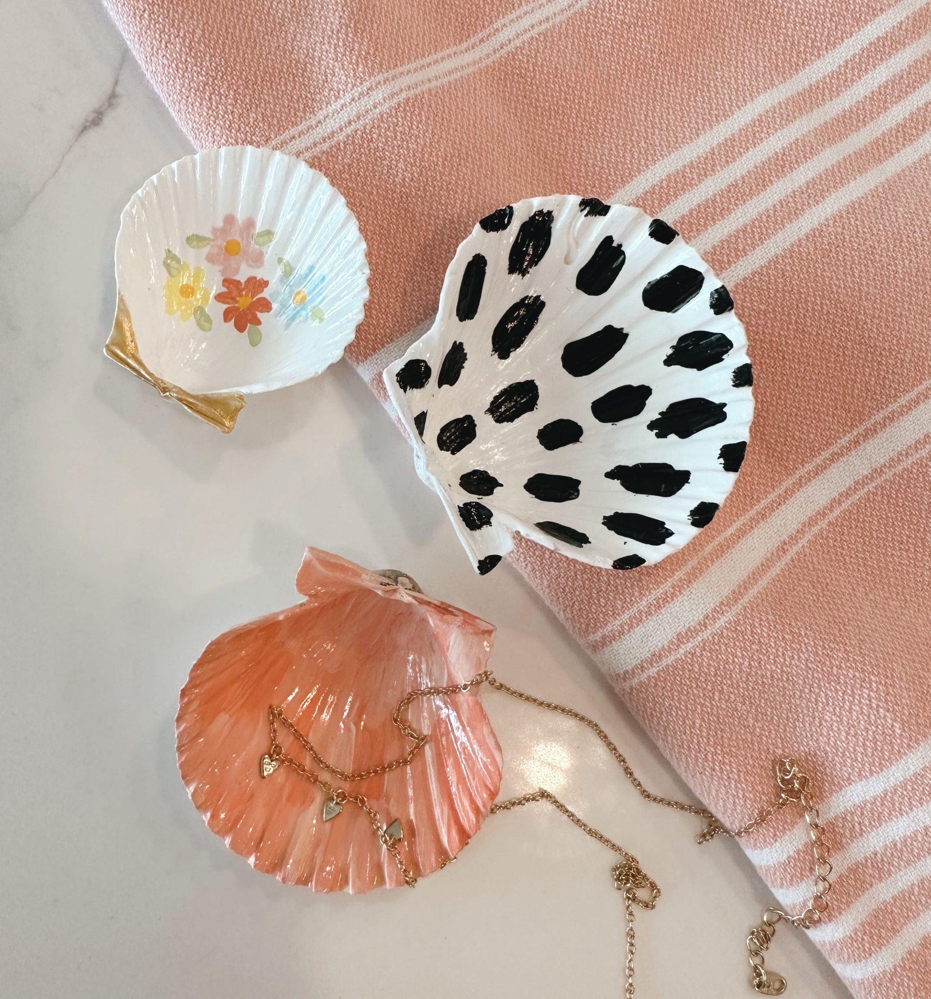 Summer DIY- Painted Seashell Trinket Dishes - Kayla Makes