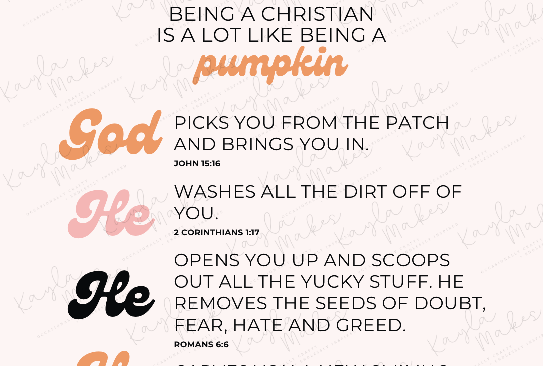 Christian Pumpkin Printable - Kayla Makes