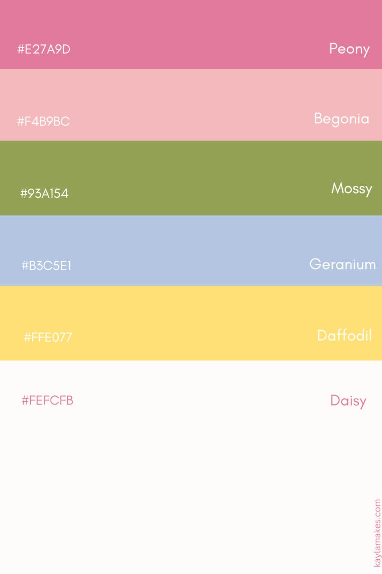 March Color Palette Inspiration - Kayla Makes