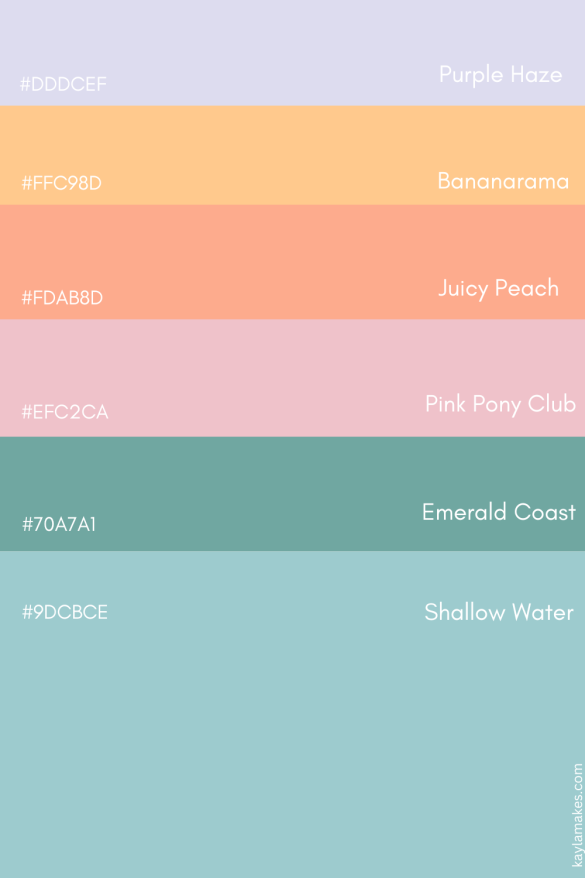 Dreamy Coastal Color Palette - Kayla Makes