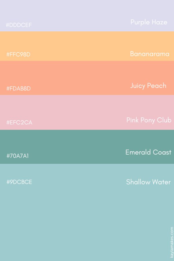 Dreamy Coastal Color Palette - Kayla Makes