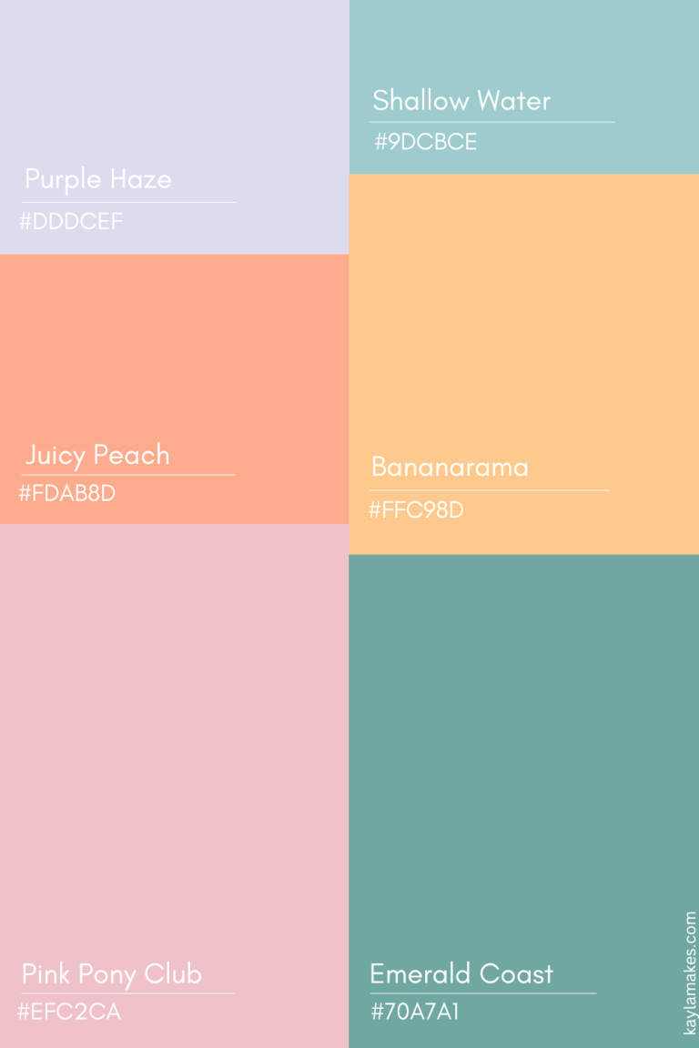 Dreamy Coastal Color Palette - Kayla Makes