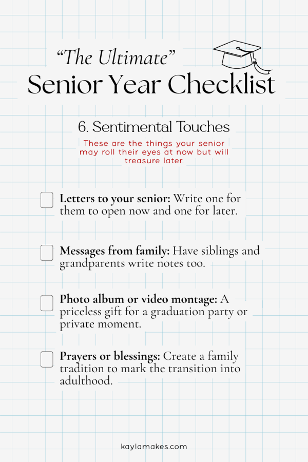 The Ultimate Senior Year Checklist for Moms - Kayla Makes
