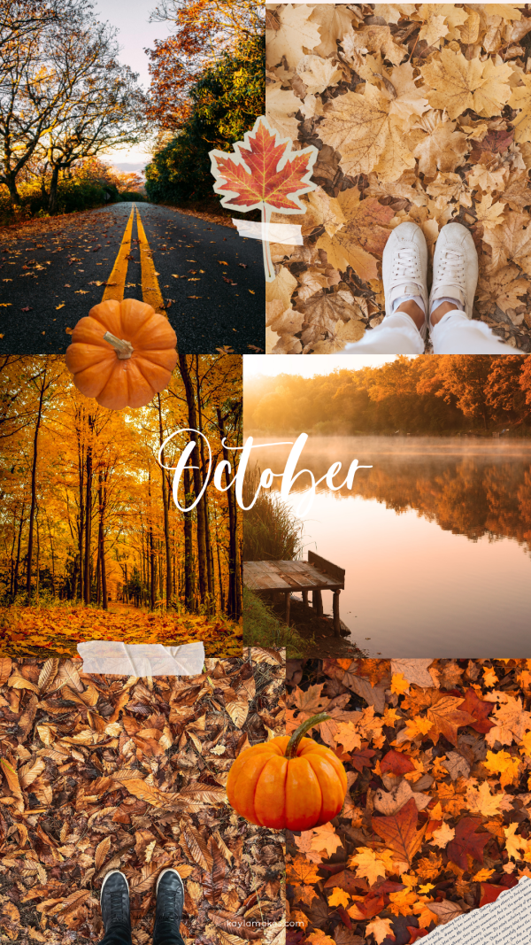Free October Wallpapers - Cute Autumn & Halloween Aesthetic - Kayla Makes
